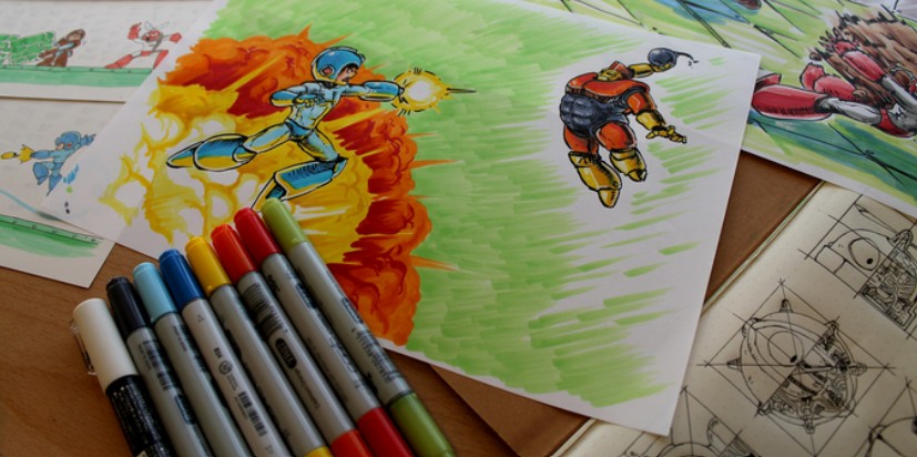 "Hand-Drawn Game Guides: Mega Man" the official hand-drawn guide ...