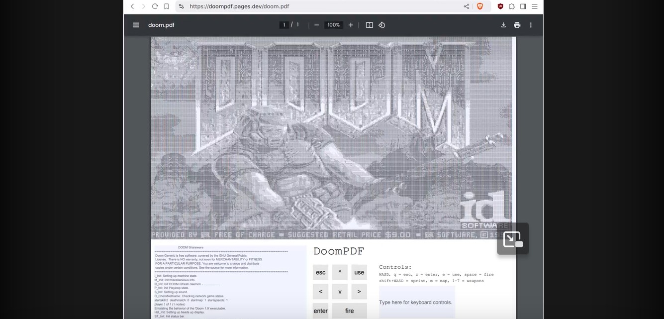 DOOM in PDF format thanks to an ingenious schoolboy | recalbox.com